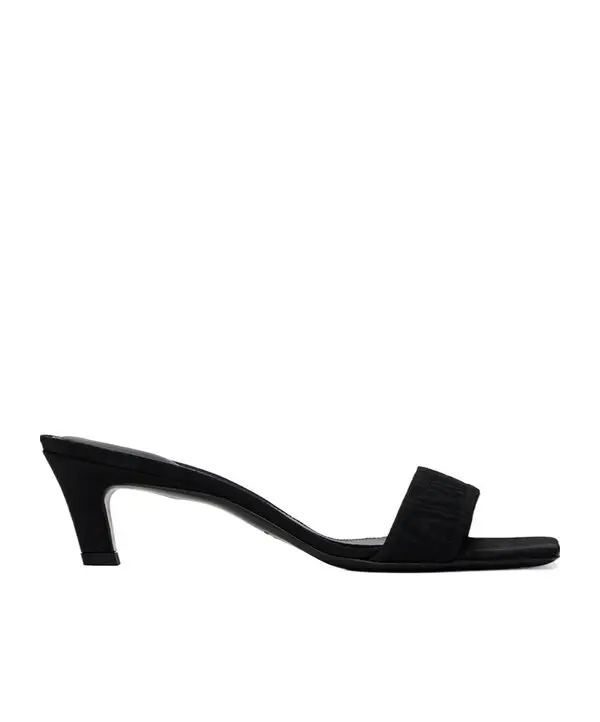 TOTEME 55mm Moire-effect Mules - Black