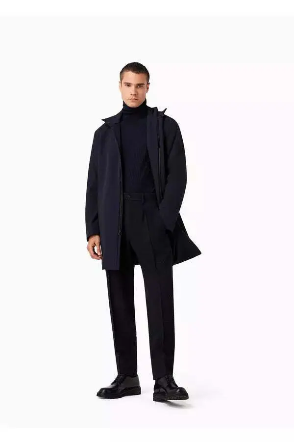 Giorgio Armani Concealed Fastened Straight Hem Parka