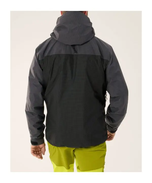Arc'teryx Grid Panel Hooded Waterproof Jacket - Graphite Black