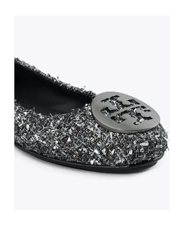 Tory Burch Minnie Travel Ballet Flats With Metal Double T