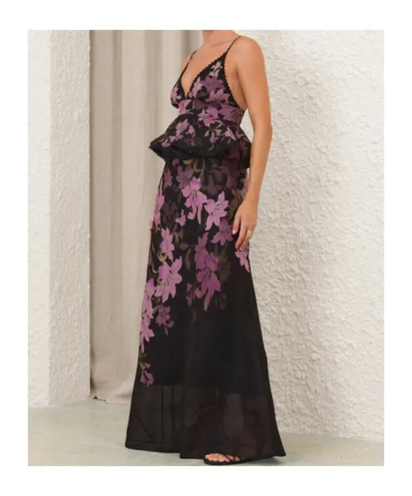 Zimmermann Dawning" Ruffle Slip Maxi Dress