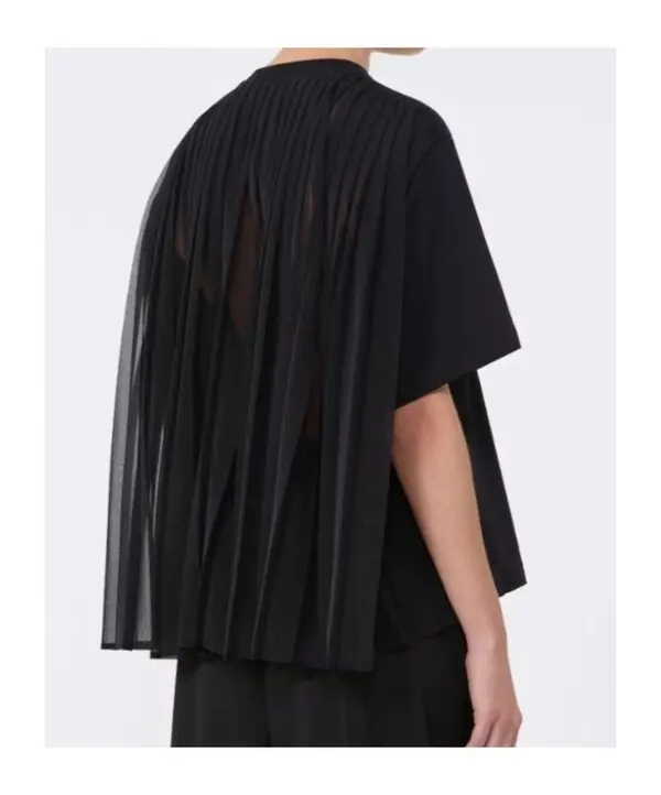 Sportmax Pleated Panel T-shirt