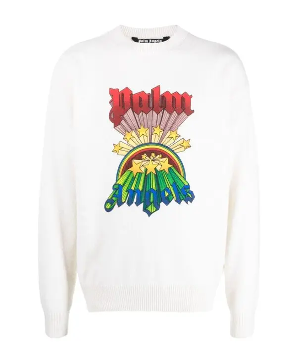 Palm Angels Crewneck Knitted Jumper - Multicolor