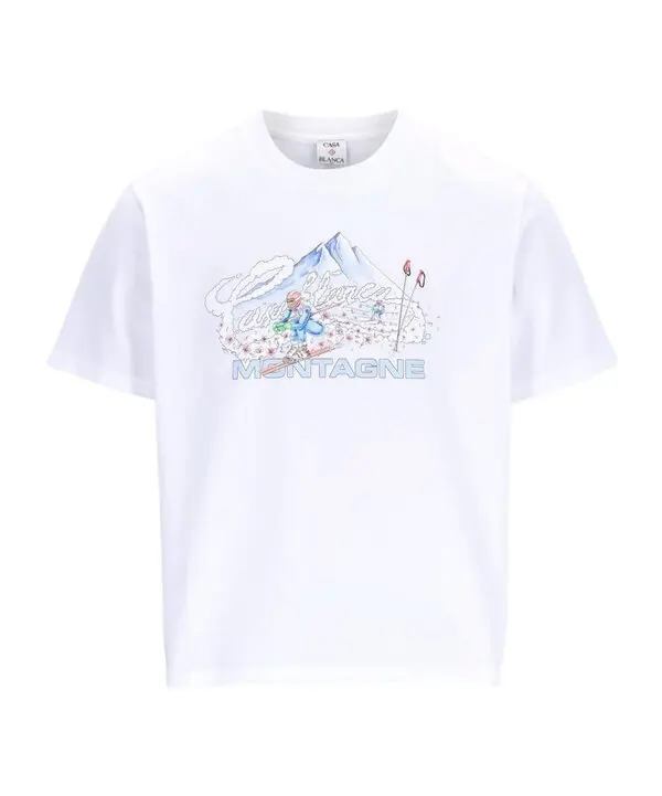 Casablanca Floral-embroidered Crewneck T-shirt