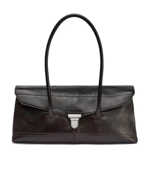 LEMAIRE Gear Logo Detailed Shoulder Bag - Espresso