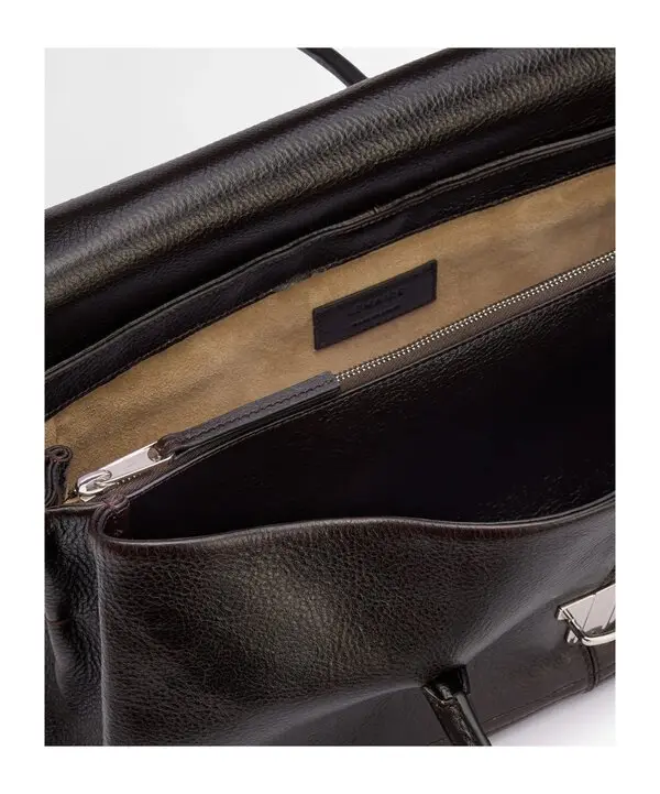 LEMAIRE Gear Logo Detailed Shoulder Bag - Espresso