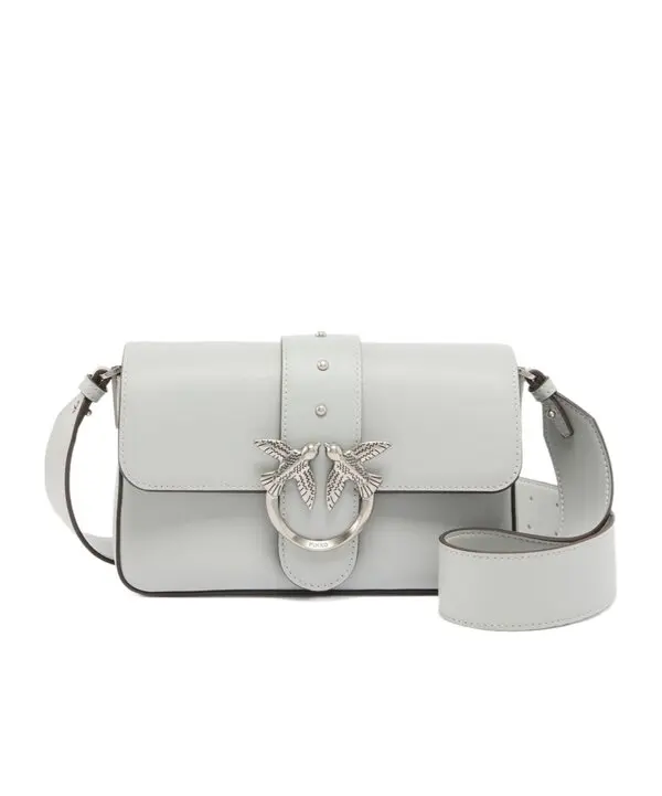 Pinko Love Birds Buckled Mini Shoulder Bag - Grey