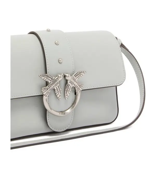 Pinko Love Birds Buckled Mini Shoulder Bag - Grey