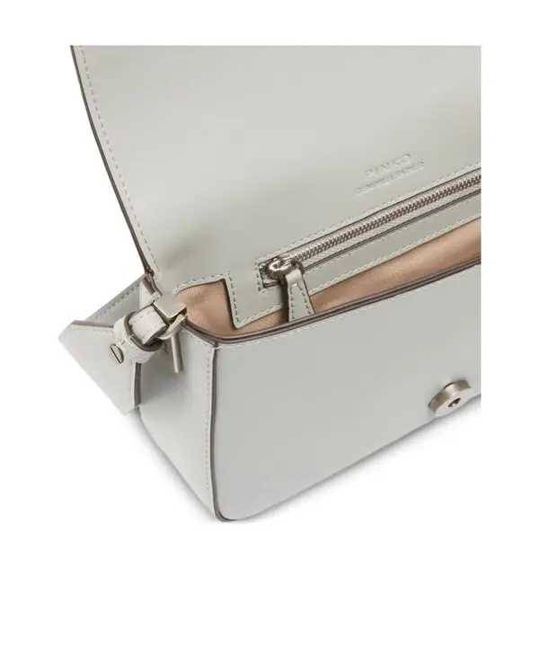 Pinko Love Birds Buckled Mini Shoulder Bag - Grey