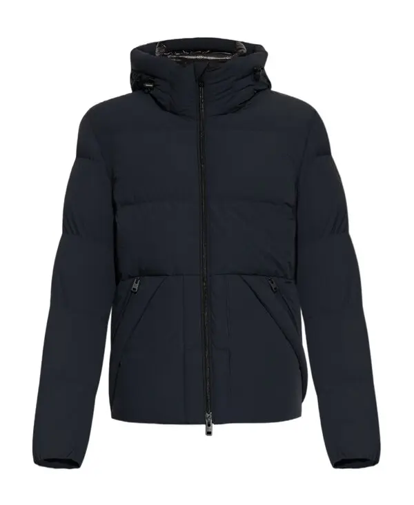 Woolrich Logo Patch Hooded Down Jacket