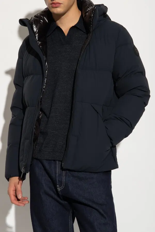 Woolrich Logo Patch Hooded Down Jacket