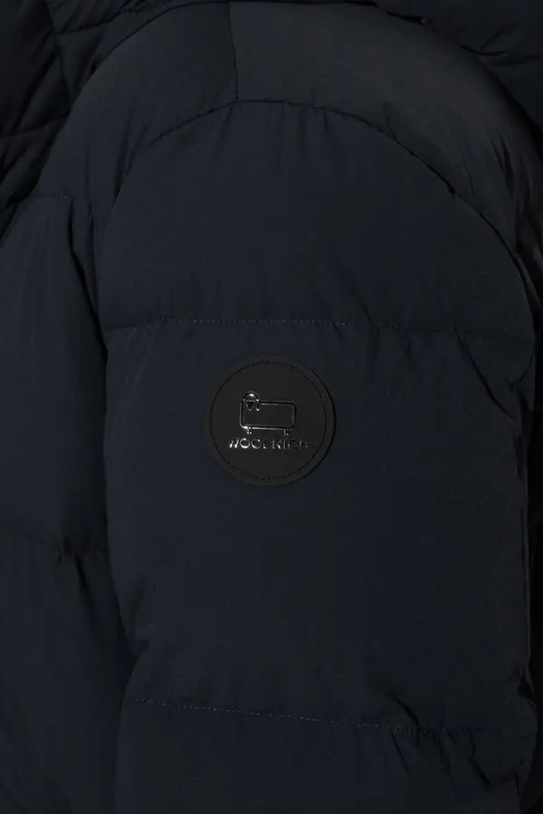 Woolrich Logo Patch Hooded Down Jacket