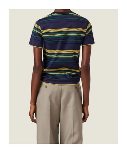 Miu Miu Striped Crewneck T-shirt - Multi-color