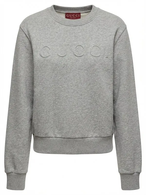 Gucci Crewneck Sweatshirt With Embossed Logo