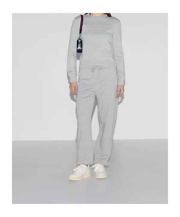 Gucci Crewneck Sweatshirt With Embossed Logo