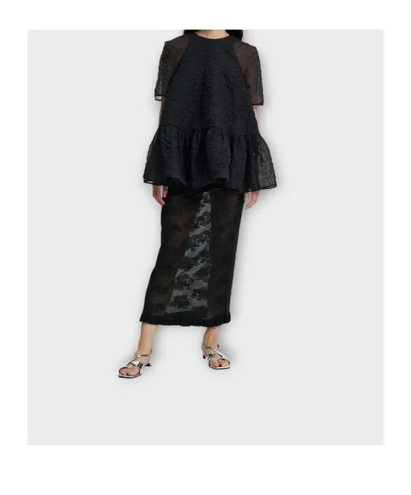 Cecilie Bahnsen Susi Ruffled Blouse - Black