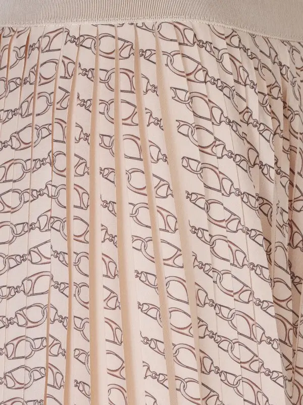 Herno Pleated Skirt With All-over Pattern