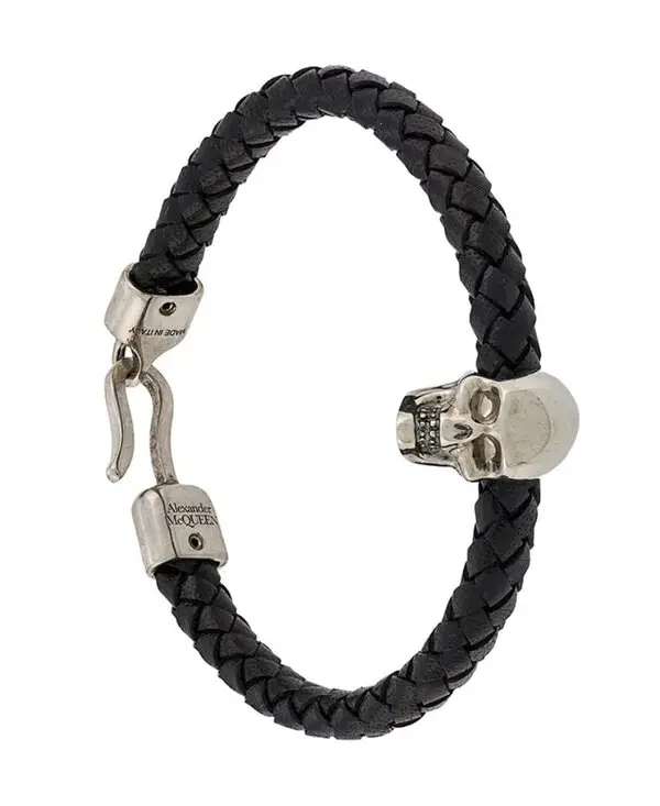 Alexander McQueen Braided Skull Bracelet