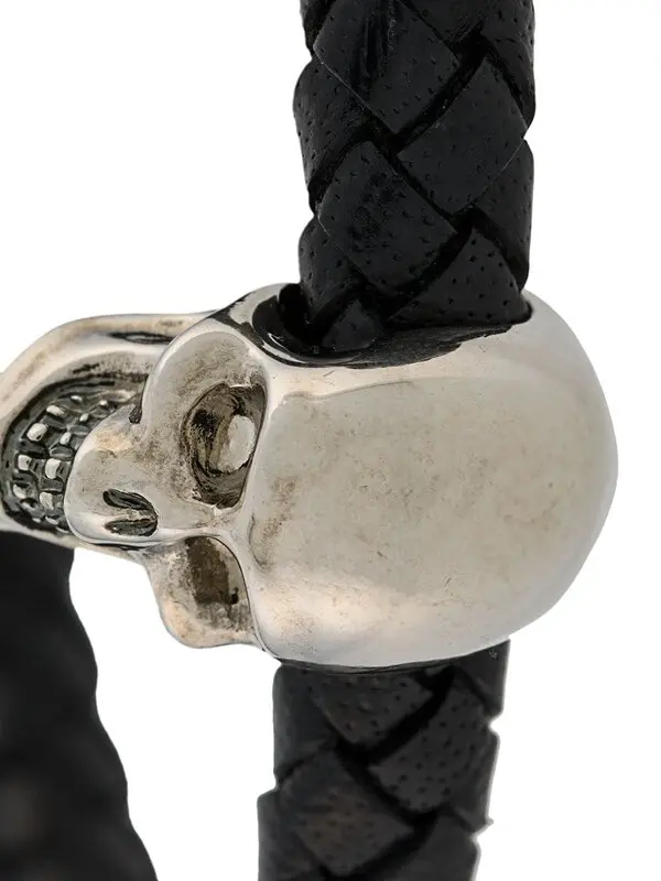 Alexander McQueen Braided Skull Bracelet