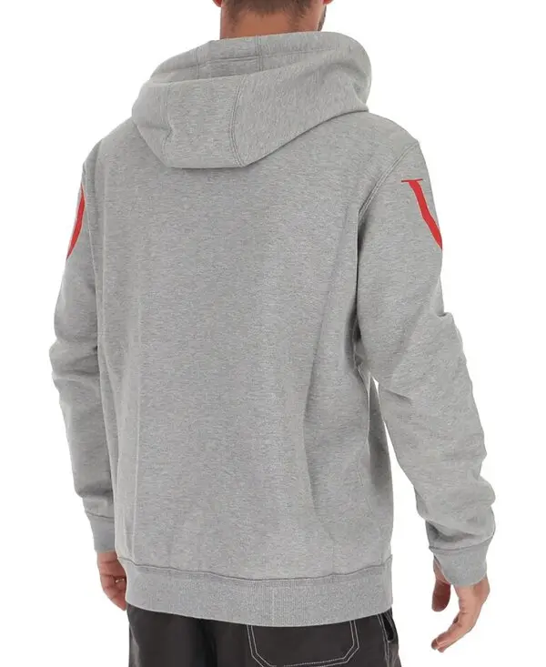 Valentino Garavani Grey Logo Zip-up Hoodie