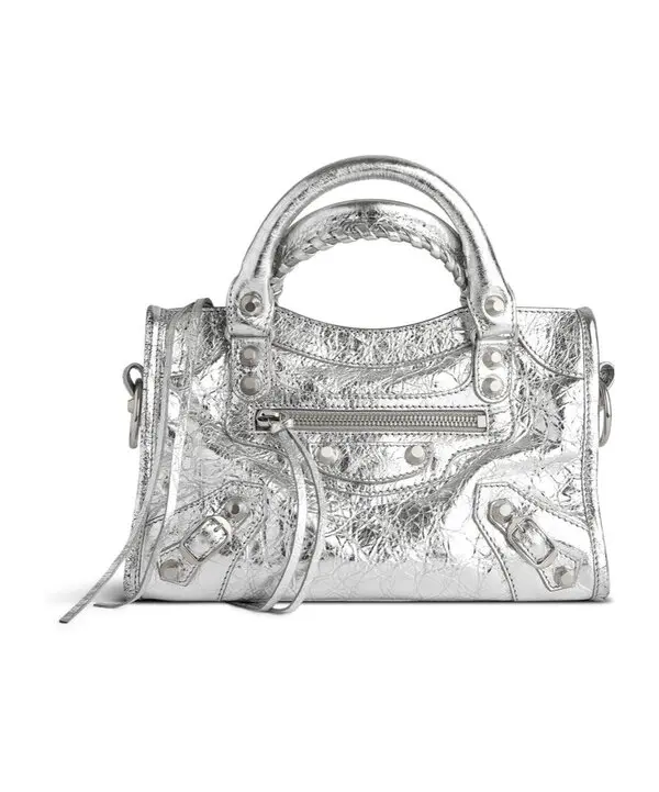 Balenciaga Le City Mini Shoulder Bag - Silver