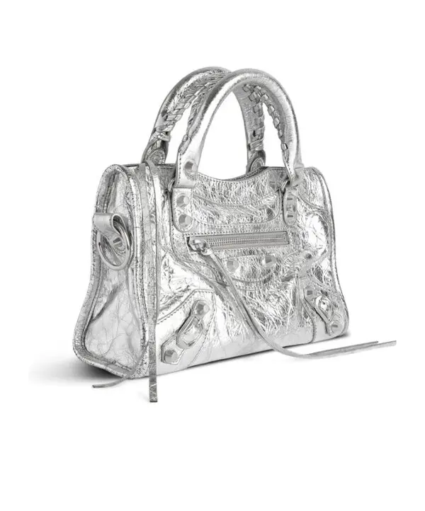 Balenciaga Le City Mini Shoulder Bag - Silver