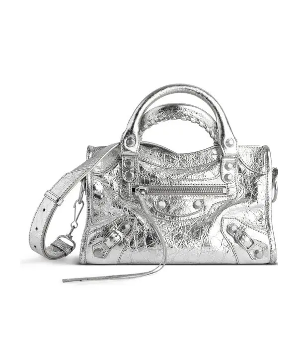 Balenciaga Le City Mini Shoulder Bag - Silver