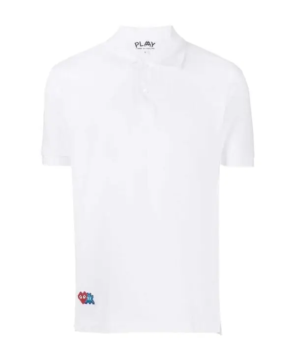 Play Comme Des Garcon Lapel Short-sleeved Polo Shirt