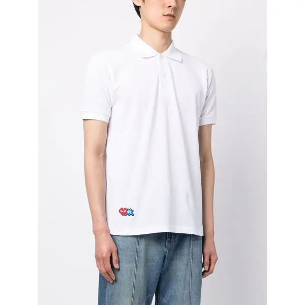 Play Comme Des Garcon Lapel Short-sleeved Polo Shirt