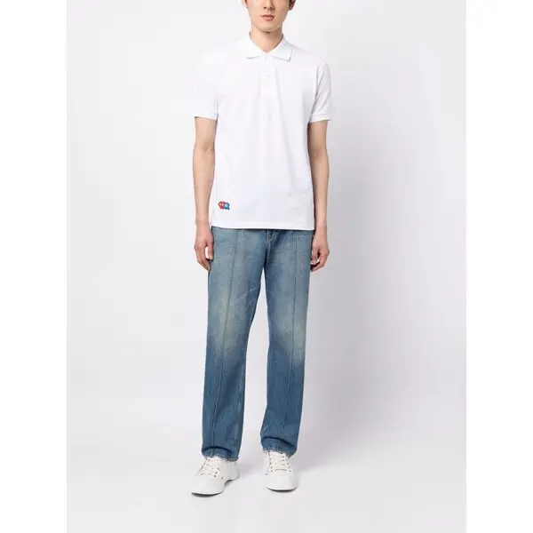 Play Comme Des Garcon Lapel Short-sleeved Polo Shirt