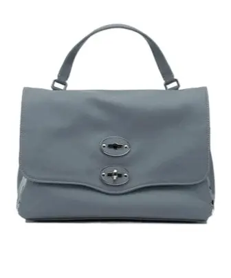 ZANELLATO Logo Handbag With Top Handle And Rivet Decoration - Gray