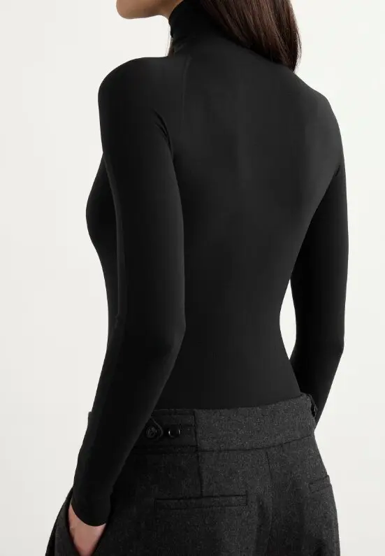Alaïa High-neck Long-sleeve Bodysuit