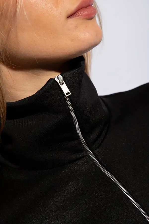 JIL SANDER Half-zip High Neck Sweatshirt - Black