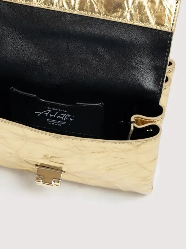 COCCINELLE Arlettis Handbag With Crinkled Effect - Nude