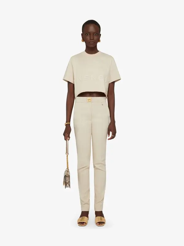 Givenchy Logo Plaque Slim Fit Stirrup Pants