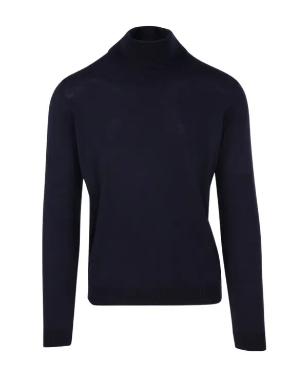 ROBERTO COLLINA High-neck Long-sleeve Sweater - Black
