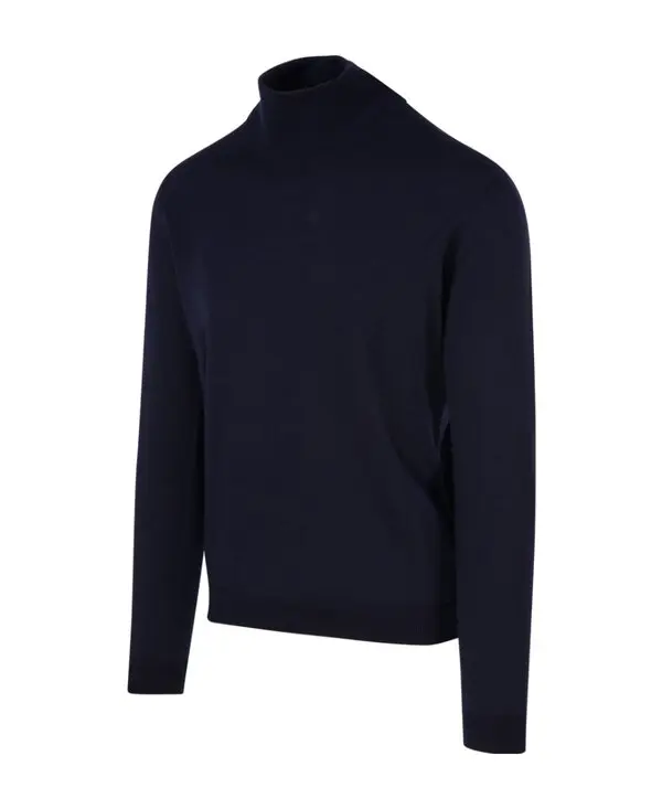 ROBERTO COLLINA High-neck Long-sleeve Sweater - Black