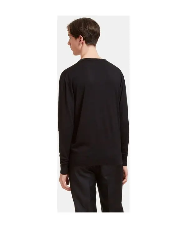 AIEZEN Crew Neck Cashmere Silk Blend Sweater
