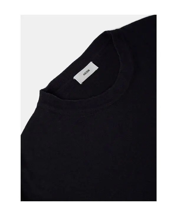 AIEZEN Crew Neck Cashmere Silk Blend Sweater