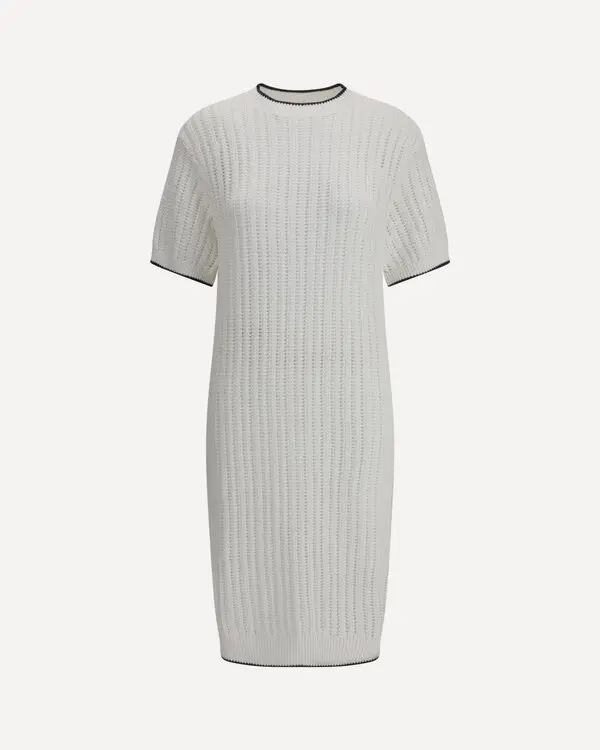 Brunello Cucinelli Ribbed-knit Short-sleeved Dress