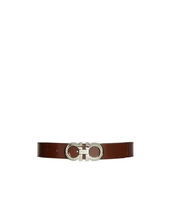 FERRAGAMO Logo Plaque Belt - Black
