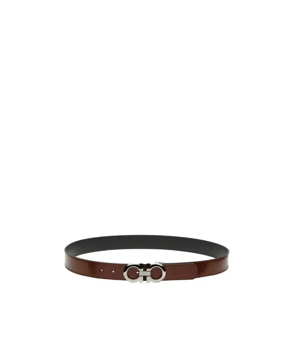 FERRAGAMO Logo Plaque Belt - Black