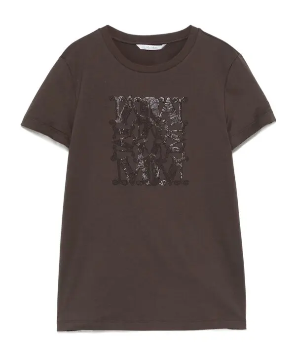 Max Mara Giovane Embroidered Crewneck T-shirt - Brown