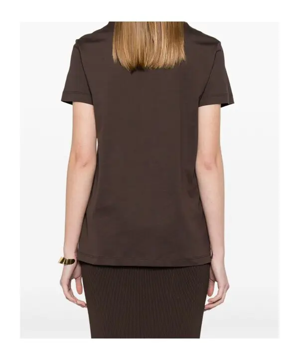 Max Mara Giovane Embroidered Crewneck T-shirt - Brown