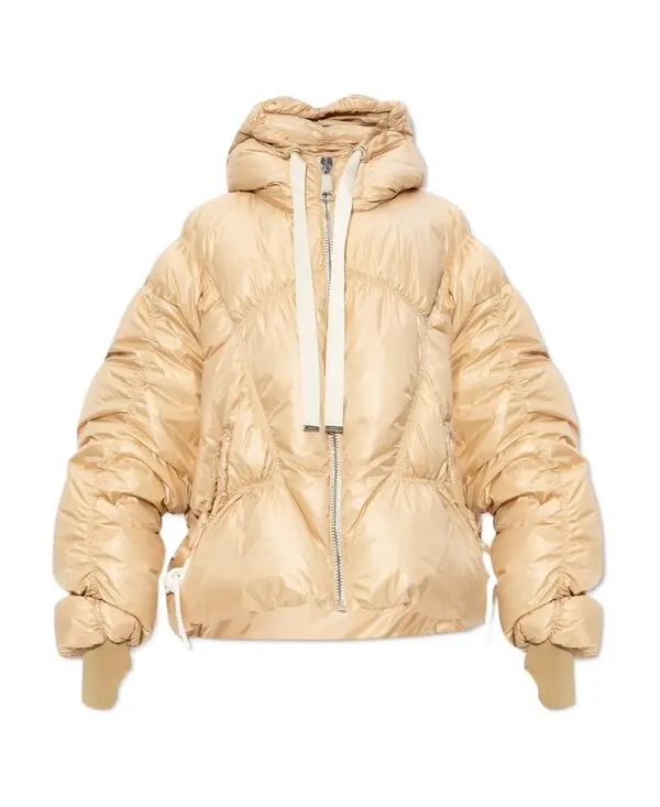 Khrisjoy Padded Down Jacket With Drawstring Hood - Nude