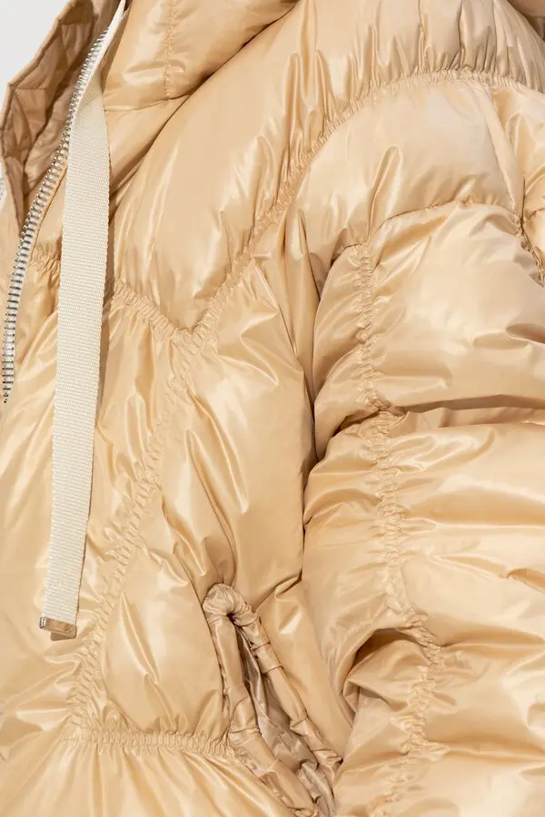 Khrisjoy Padded Down Jacket With Drawstring Hood - Nude