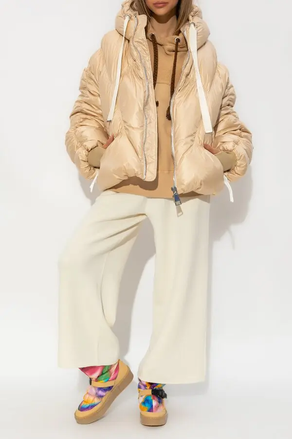 Khrisjoy Padded Down Jacket With Drawstring Hood - Nude