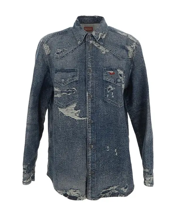 DIESEL® Distressed Denim Shirt