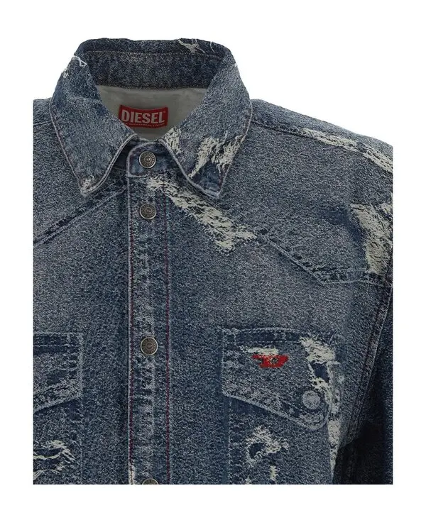 DIESEL® Distressed Denim Shirt
