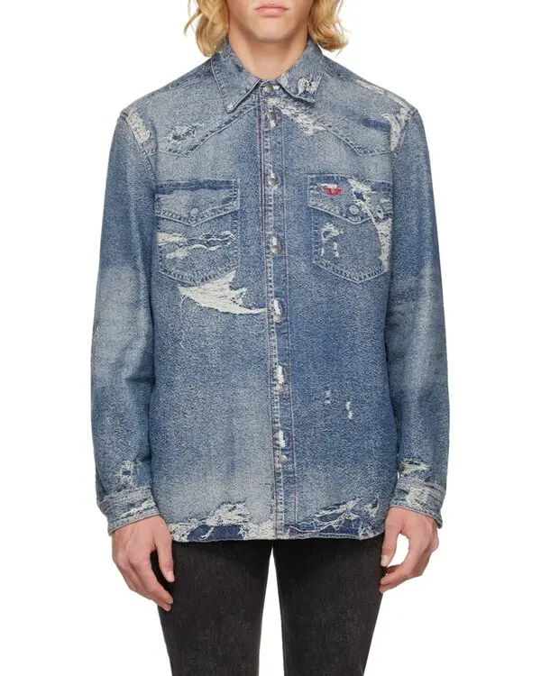 DIESEL® Distressed Denim Shirt